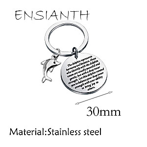 ENSIANTH Dolphin Keychain Dolphin Lover Gift Dolphin Jewelry Inspiration Gift for Friend (Dolphin Keychain)