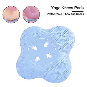 JADE KIT 2 PCS Yoga Knee Pads Anti Slip Yoga Support Foam Pads for Women and Men, yoga kneeling pad for Protecting Knees Elbows Wrist Hands, Blue