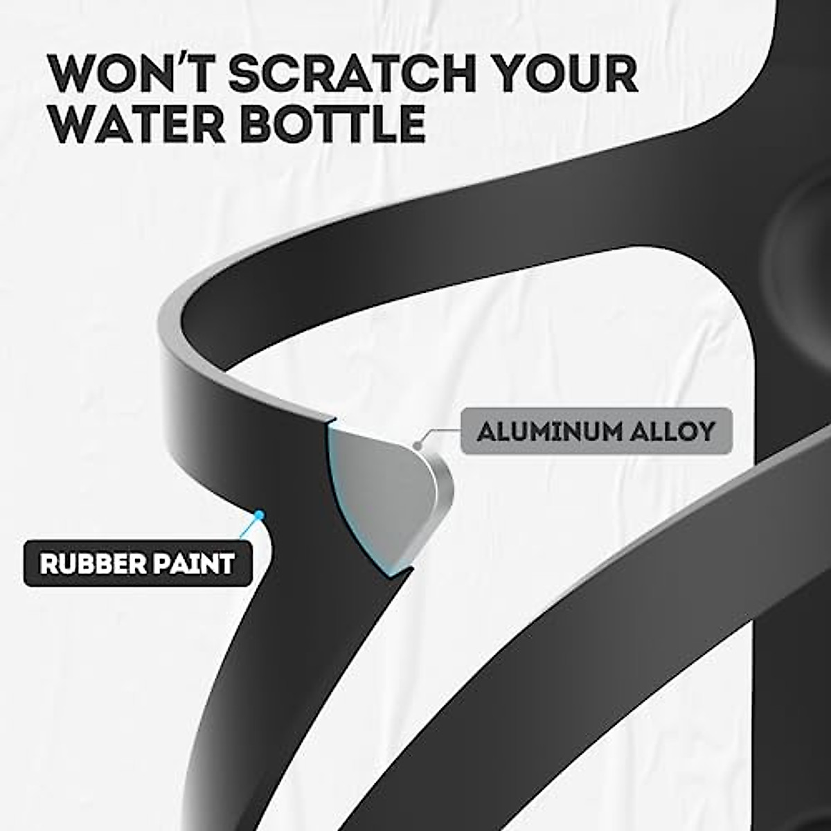 Bike Water Bottle Holder, 2 Pack Bicycle Water Bottle Cage, Aluminum Alloy Bike Cup Holder, Quick and Easy to Install, Great for Road, Mountain and Commuter Bikes