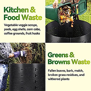 Zodight 220 Gallon Compost Bin Outdoor, Expandable Outdoor Composter, Easy Assembling, Large Capacity, Fast Creation of Fertile Soil
