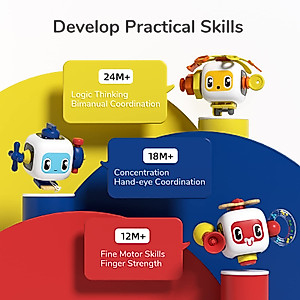 TOP BRIGHT Toddler Busy Cube Travel Toy for Toddler 2 3 Year Old, Autism Sensory Toy Activity Busy Board Fidget Cube for Kids Educational Learning Toys, Airplane Travel Toy for Baby - Blue Busy Cube