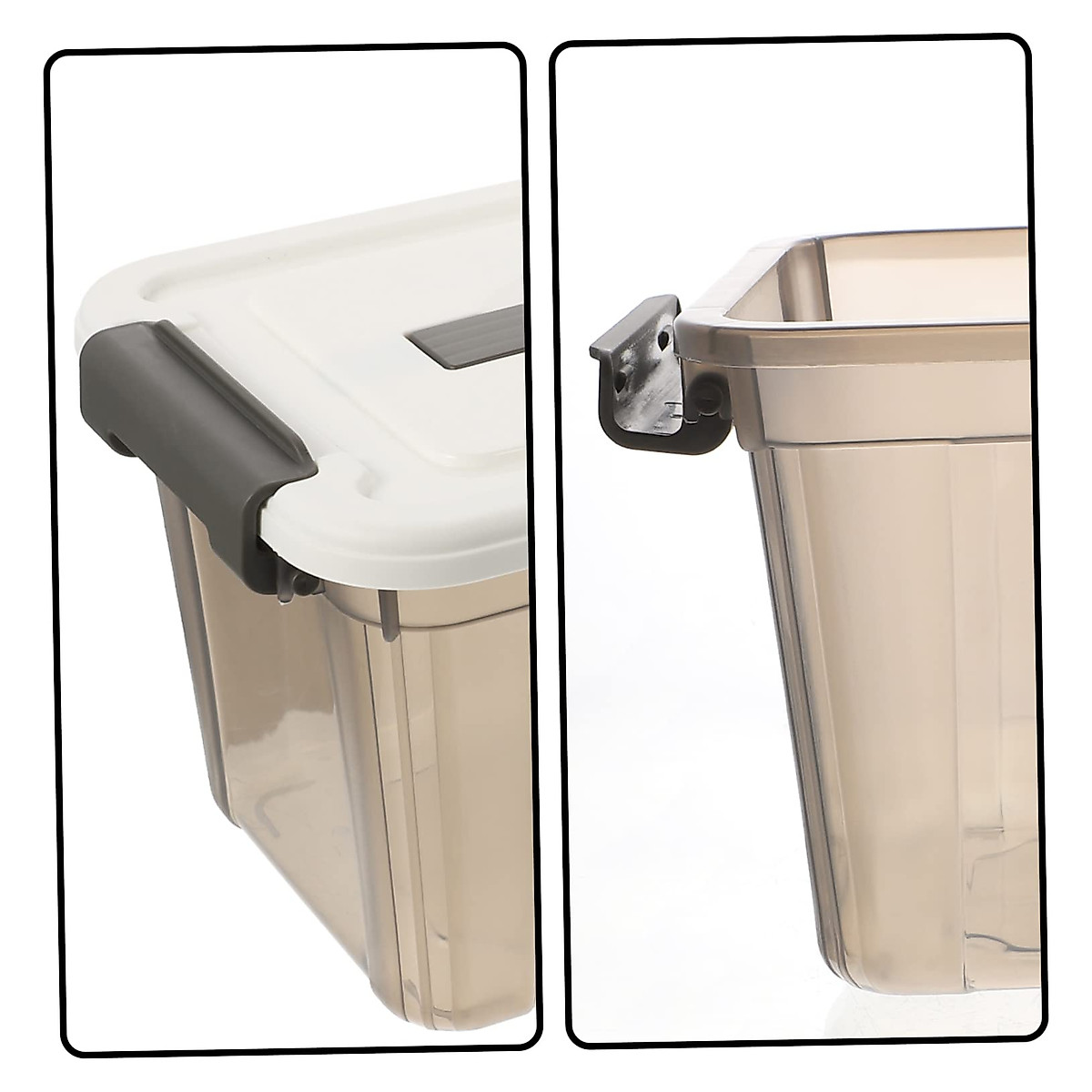 Zerodeko 2pcs Transparent Storage Box Clear Hamper Bin Clear Storage Bins Clothes Storage Organizer Storage Containers with Lids Plastic Book Storage Office Household Storage Basket Pp