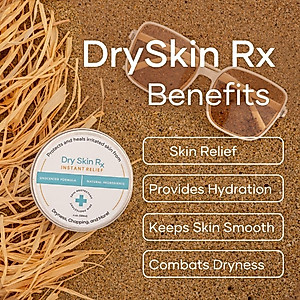 Coral Safe Instant Relief Dry Skin Moisturizing Balm - Extra Strength Hand, Feet, Elbow & Cuticle Salve Cream, Made with Natural Ingredients, Protect, Restore, Soothe, Hydrate Cracked & Chafed Skin