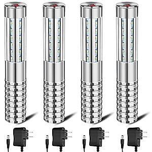 4 Pieces LED Strobe Baton Bottle Service Sparklers Bottle Service Light Bottle Handheld Light for Nightclubs Weddings Parties Activities Supplies (Silver)