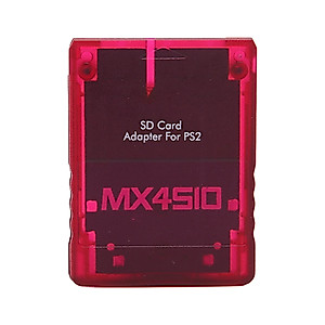 Memory Adapter for PS2, MX4SIO(Memory Expansion for SIO) SIO2SD Memory Adapter Replacement Memory Reader for PS2 Fat Console(Red)