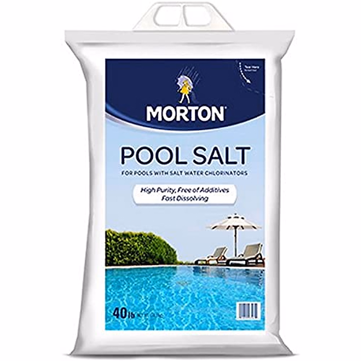 EasyGoProducts Spas 40 Pounds Morton Pool Salt High Purity & Fast Dissolving Chlorine Generator, White