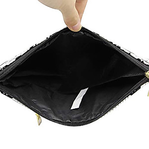 MOSSTYUS Womens Oversized Clutch Bag Purse, Snake Skin Envelope Bag Evening Handbags with Strap, Wristlet Wallet, White