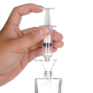 6 Pack 30ml / 1 Oz Transparent Refillable Perfume Bottle, Portable Square Empty Glass Perfume Atomizer Bottle Spray Applicator with 4 kinds of perfume dispenser(6 Pack 30ml / 1.01 oz. Transparent