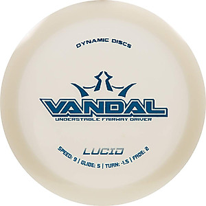 Dynamic Discs Lucid Vandal Fairway Driver Golf Disc [Colors May Vary] (173-176g)