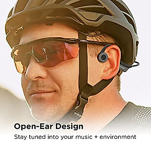 OPN Sound-Dashlyte Open Ear Bone Conduction Headphone - Bluetooth Wireless Headset with Led Lights - Upgraded Stereo Noise Cancelling - 7 Hours Playtime - Long-Term Comfort for Sports/Workout - Black