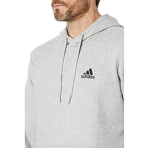 adidas Men's Essentials Fleece Hoodie, Medium Grey Heather/Black, XX-Large