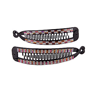 KALLORY 3pcs horsetail Wild Pins Clamp Women Banana Ladies Combs Rhinestone Pattern Decorative Golden Clincher Ponytail Black Giftverticalbright Hair Accessories Horail Birthday Clips