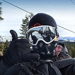 findway Ski Goggles OTG - Over Glasses Snow/Snowboard Goggles for Men, Women & Youth - 100% UV Protection