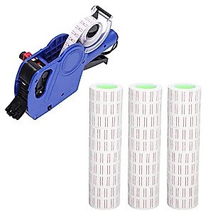Jopwkuin Price Tag Labels, Clear Printing Quick Drying Ink Paper Price Stickers Smooth Output with Red Lines for MX5500 Labeller