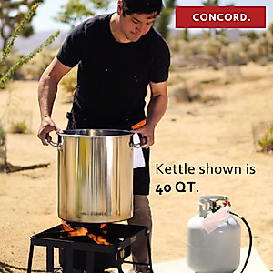 Concord Cookware Stainless Steel Stock Pot Kettle, 80-Quart