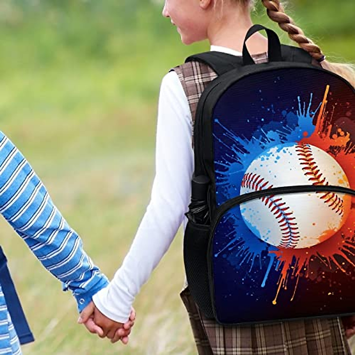 DMOYALA Ice and Fire Football Backpack for Girls Elementary School Kid Bookbag Aesthetic Preppy Girls School Bag Book Bag Laptop Daypack Rucksack