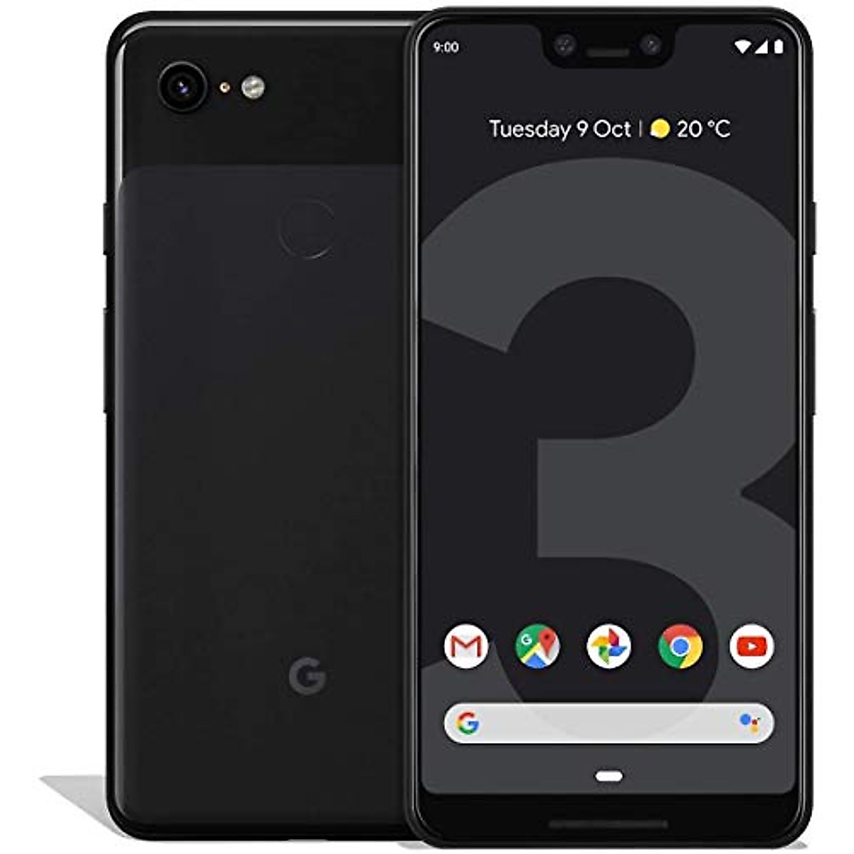 Google Pixel 3 XL (64GB, 4GB RAM) 6.3" QHD+, IP68 Water Resistant, Snapdragon 845, GSM/CDMA Factory Unlocked (AT&T/T-Mobile/Verizon/Sprint) Just Black (Renewed)
