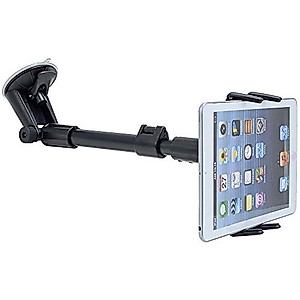 Digitl 2-in-1 Cell Phone Windshield Car Holder or Tablet Car Mount w/Robust Arm Extender Suction Cup and Swivel Cradle for Samsung Galaxy S10 S10e S9 S8 Plus,Note 10 9 8,Tab A E S3 S4 S5 S6(all 5-8")