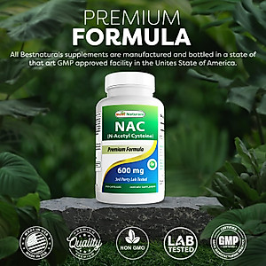 Best Naturals NAC - N Acetyl Cysteine 600 mg 250 Capsules - n Acetyl cysteine - Powerful antioxidant