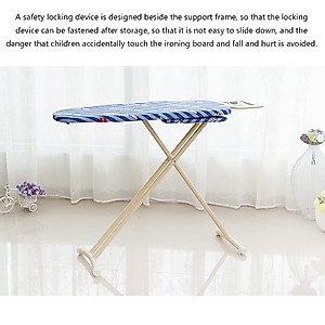 Extra Wide Ironing Board with Iron Rest, Adjustable Height, Foldable Ironing Boards, Metal Frame Heavy Duty Legs Brown