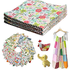 42-10" Precut Fabric Quilt Squares Layer Cake Fabric Bundles for Quilting Printed Floral for Sewing Fabric Squares …