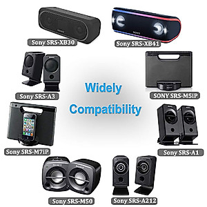 for Sony SRS-XB30 Charger 5V AC Adapter for Sony AC-E0530 SRS-XB30 SRS-XB41 RDP-M5iP RDP-M7iP SRS-A1 SRS-A212 SRS-A3 SRS-M50 SRS-M55 Bluetooth Wireless Speaker Replacement Sony Speaker Power Cord…