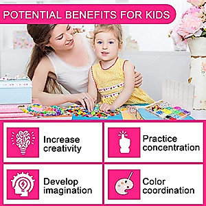 UHIBROS 5800 Pcs Clay Beads for Bracelet Making Kit, Jewelry Making Kit for Girls 16 Color Polymer Heishi Beads Bracelets Making Kit Gifts for Girls with Smiley Face Letter Beads