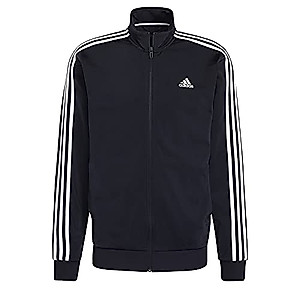 adidas Men's Essentials Warm-Up 3-Stripes Track Top, Legend Ink/White, Medium, OO127