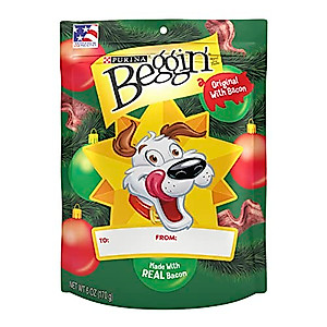 Purina Beggin' Strips Bacon Dog Treats Made in USA Facilities Adult Dog Training Treats 6 Ounce (Pack of 6)