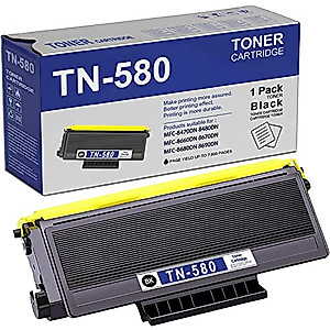 AJFW Feromyink Compatible TN580 TN-580 Toner Cartridge Replacement for Brother MFC-8370 5250DN/DNT 5350DN/DNLT 5380DN DCP-8060 8065DN 8085DN Printer (Black,1-Pack) FO TN-580-1PK ?14*7.6*5.7 inches
