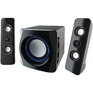 iLive Bluetooth Speaker System with Built-In Subwoofer, 7.28 x 8.86 x 7.28 Inches, Black (iHB23B)