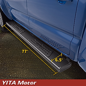 YITAMOTOR 6.5 Inches Running Boards Compatible with 2005-2023 Toyota Tacoma Double/Crew Cab (4 Full-Size Doors), Truck Side Steps Aluminum Nerf Bars