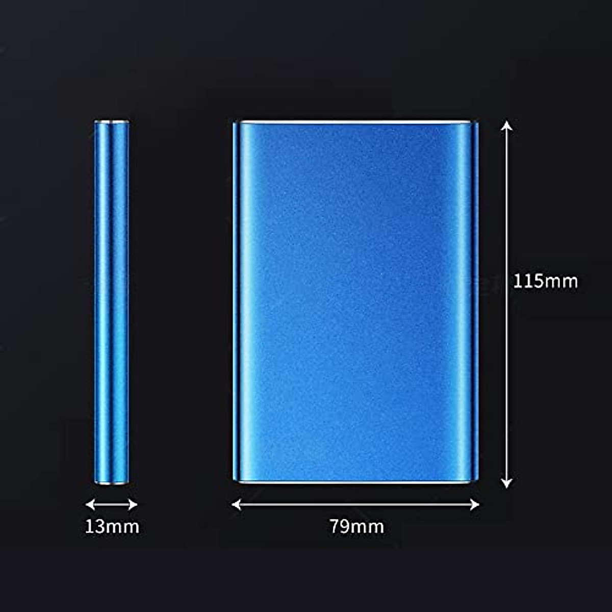 ERYUE 1TB USB3.0 High-Speed Portable Hard Disk 2.5 inch SATA Mobile Hard Drive High-Speed Transmission for PC Laptop Blue