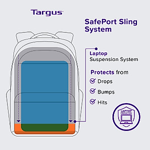 Targus Classic Commuter Laptop Backpack for 15.6-Inch Laptops, Lightweight and Durable Travel Backpack with Padded Compartment, RFID Protection, and TSA-Friendly Design, Black (TBB627GL)