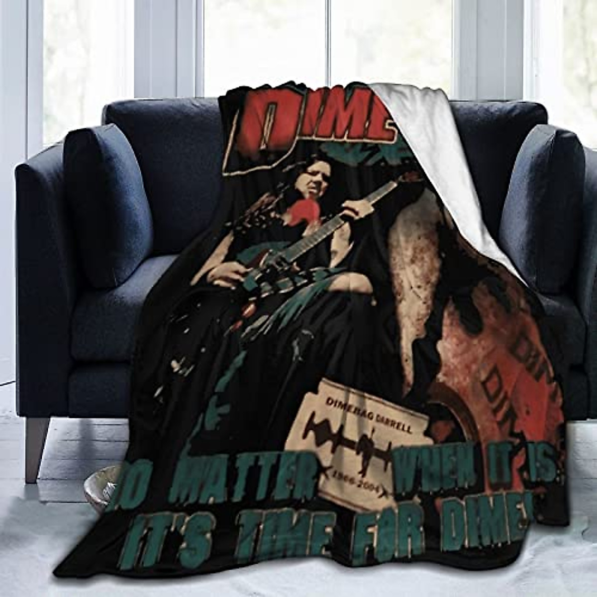DVesaldez American Dimebag Musician Darrell Blankets Beach Blanket,Unique Plush Fuzzy Blankets and Throws for All Seasons, Beach Blanket Air Conditioning Blanket 80"X60"