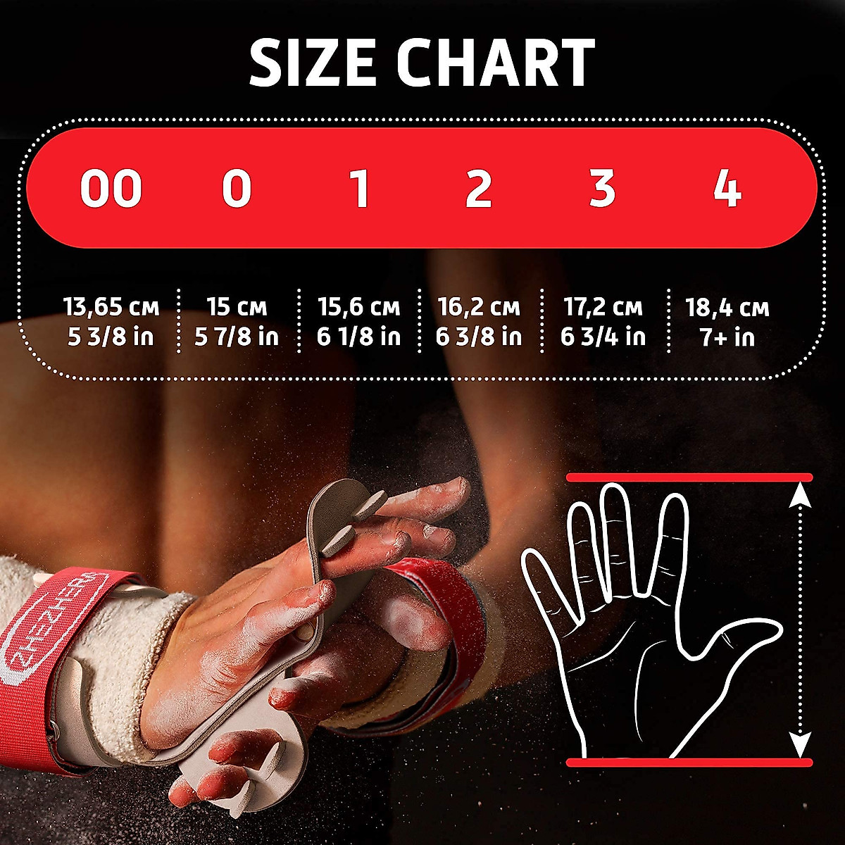 ZHEZHERA Professional Dowel Gymnastics Grips for Girls Youth Uneven Bars (Hook & Loop - Sold in Pairs) | The Original Competition Grade Uneven Bar Grips for Girls Gymnastics ((3 | Large))