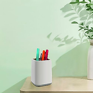 ZUFECY Pen Holder Stand for Desk, Scandinavian Design Desk Organizer Makeup Brush Holder for School, Home, Office (Gray)