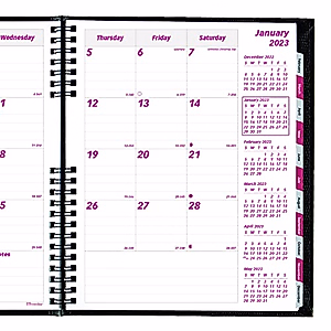 Brownline 2023 CoilPro Monthly Planner, 14 Months, December 2022 to January 2024, Twin-Wire Binding, 8.875" x 7.125", Black (CB1200C.BLK-23)