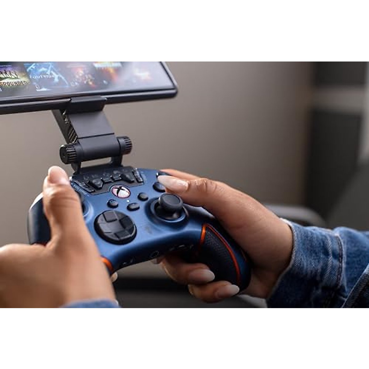 Turtle Beach Recon Cloud Wired Game Controller with Bluetooth for Xbox Series X|S, Xbox One, Windows, Android Mobile Devices – Remappable Buttons, Audio Enhancements, Superhuman Hearing – Blue Magma