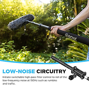 Boya XLR Shotgun Microphone BY-BM6060, Super-Cardioid Condenser Mic with 24 48V Phantom Power for Camera Camcorder Film Interview TV Program Recording Podcast