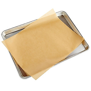 Juvale 200-Pack Precut Parchment Paper Sheets 12 x 16 inches, Unbleached Brown Nonstick Liners for Half Sheet Pan for Baking, Cooking, Grilling, Air Fryer, Steaming, and Wrapping Food, Heavy Duty