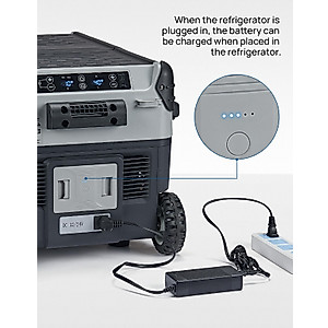 JOYTUTUS Portable Power Station, Detachable Battery for 28L 39L 49L 12 Volt Dual System & Dual Zone Refrigerator