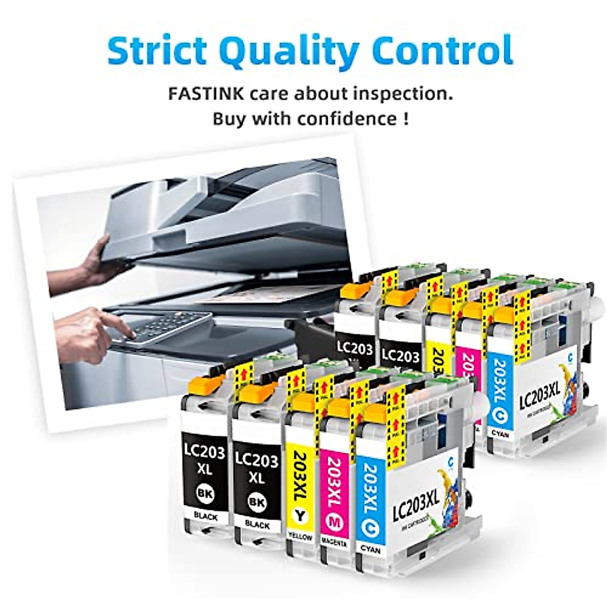 LC203 Ink Cartridges LC201 Compatible with Brother LC203XL LC203BK Ink Cartridges Works with MFC-J480DW MFC-J880DW MFC-J4420DW MFC-J680DW MFC-J885DW Printer(10 Pack), High Page Yield