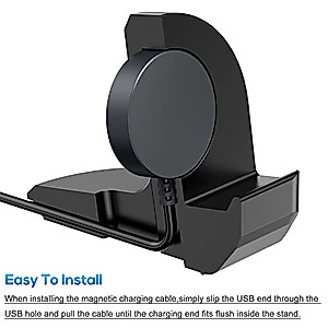 Stand for Samsung Galaxy Watch 6/Watch 6 Classic/Watch 5/ Watch 5 Pro Charger, GORIXER Non-Slip Silicone Charger Stand Accessories Dock Support Charging Holder -[Black] [Charger Cable Not Included]