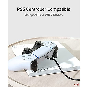 USB C to USB C Cable, uni 100W Type C to Type C Fast Charging Cable [20V/5A] Braided USB C Cable for MacBook pro, iPad pro, Dell 10ft/3 Meters 2 Pack