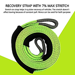 MIKKUPPA Recovery Tow Strap 35000lb - 3" x 20ft Tow Strap - Heavy Duty Nylon Recovery Strap - Water-Resistant - Recover Your Vehicle Stuck in Mud/Snow/Sand