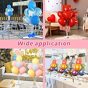 4 Sets Balloon Stand Kit Balloon Sticks With Base for Table Balloon Stands With Base for Floor Balloon Arch Stand With Base Balloon Stands for Table Baby Shower Birthday Wedding Party Decorations
