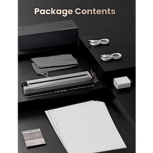 Phomemo Upgraded Q302 Portable Printer, Ultra-High 300dpi Inkless Printer Silent Printing, Wireless Bluetooth Thermal Printer Compatible with Phone & PC, Compact Printers for Business Travel