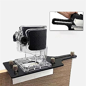 for Wood Router Slotting Locator 2 in 1 Slotted Base Fastening Bracket Guide for 65mm Wood Trimmer Machine with Invisible Slotting 1/4 Mill Bits and Cabinet Connectors