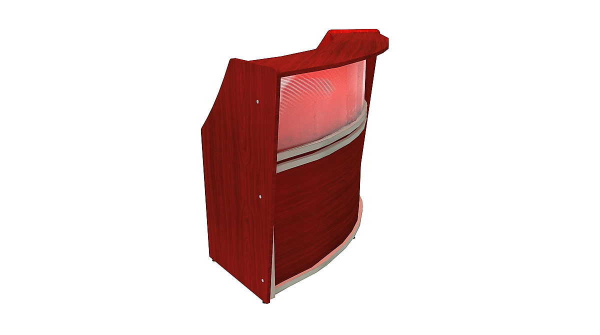 Linea Italia Modern Cherry Reception Desk - Easy Assembly & Stylish
